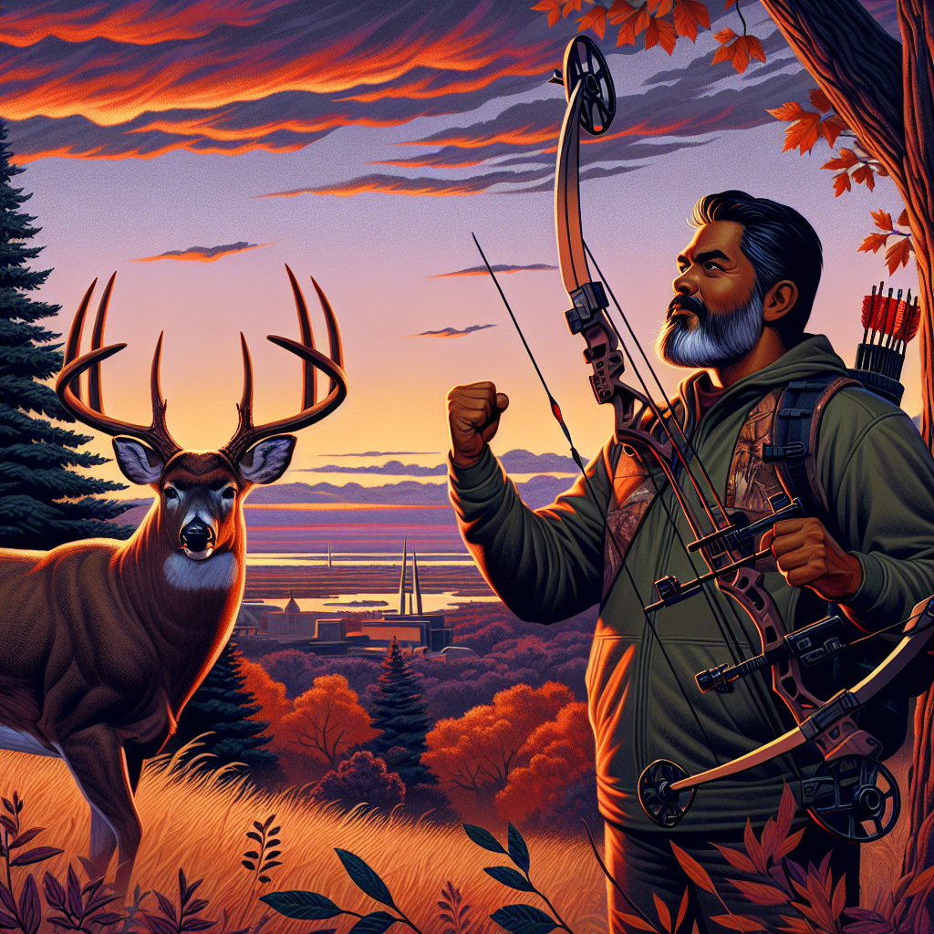 Chasseur à l'arc autodidacte réalise son rêve avec un cerf majestueux ...